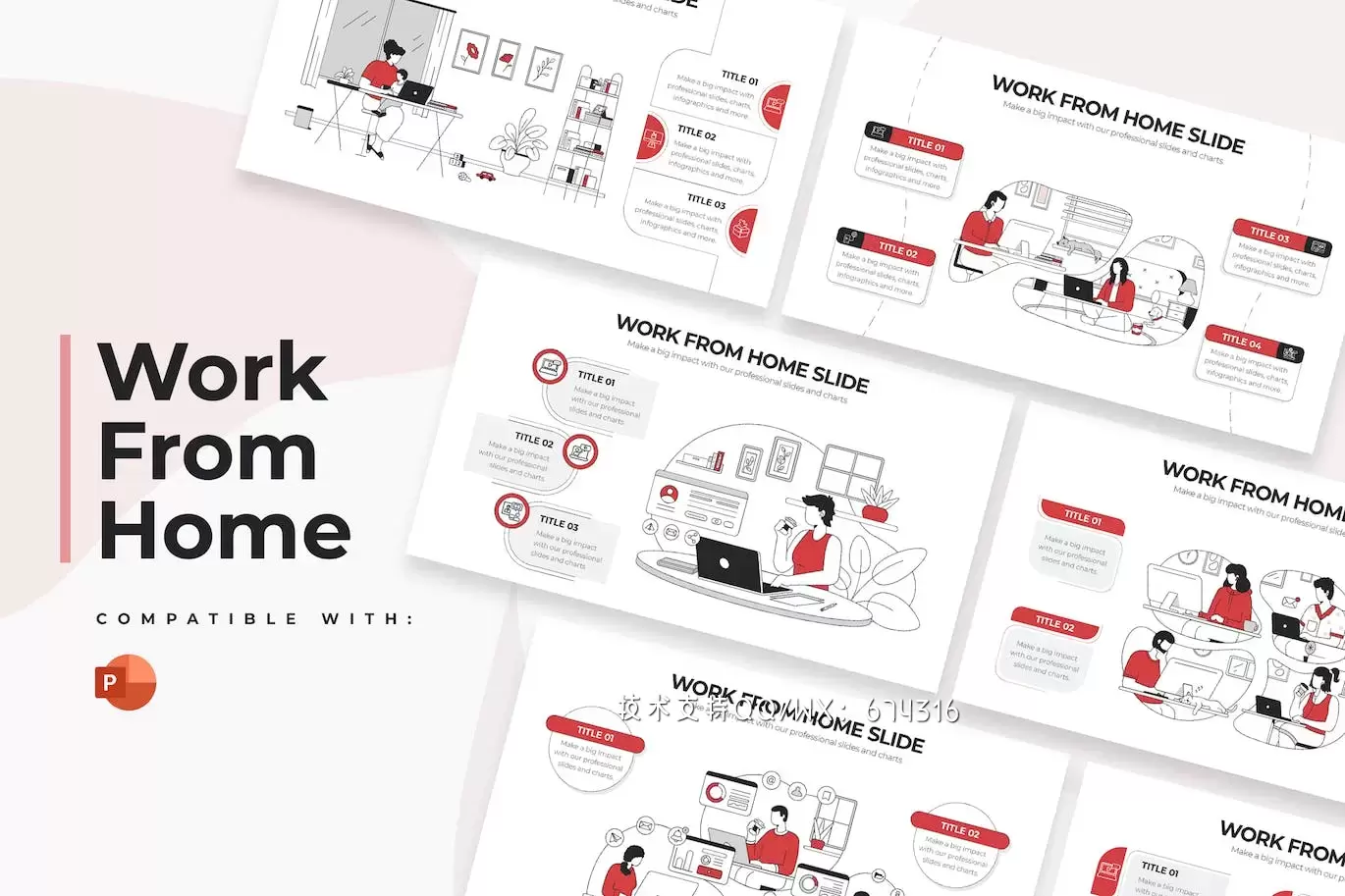 居家办公PPT模版 (PPTX)下载 - 幕后Muhou
