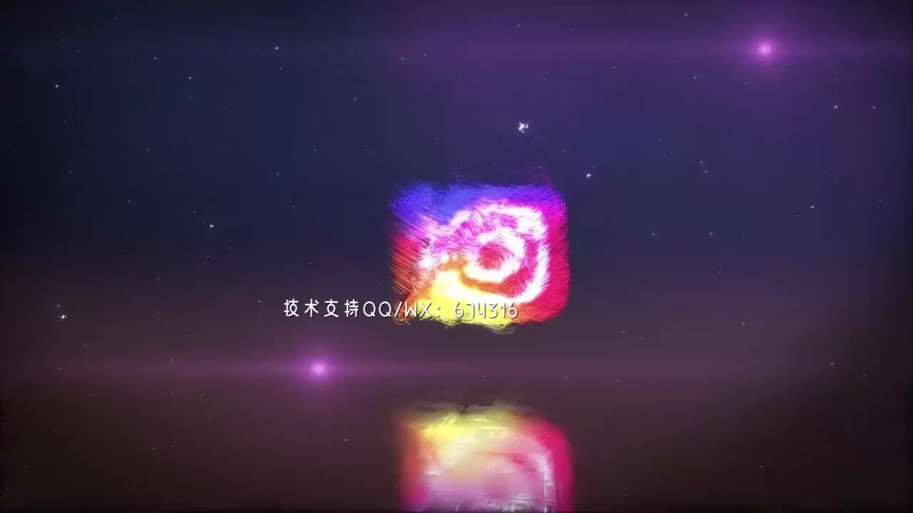 明亮漂亮的动画粒子LOGO标志AE模板视频下载(含音频) - 幕后Muhou